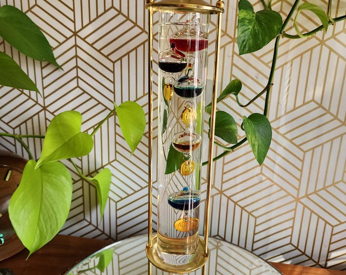 Vintage Galileo Colorful Floating Sphere Glass Fahrenheit Thermometer ...
