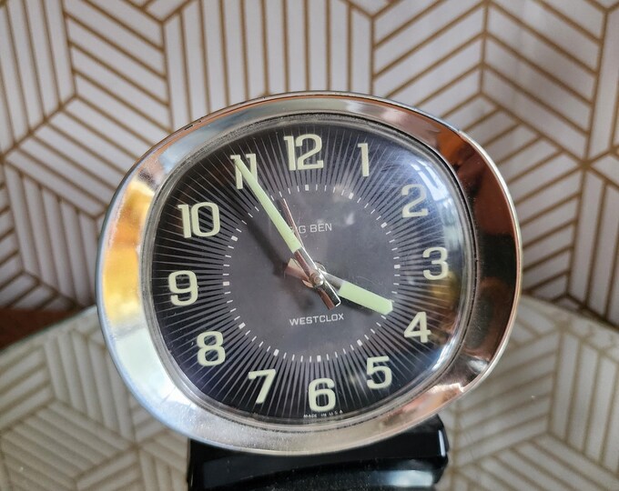 Westclox Vintage Big Ben Portable Table Top Alarm Clock Black and ...
