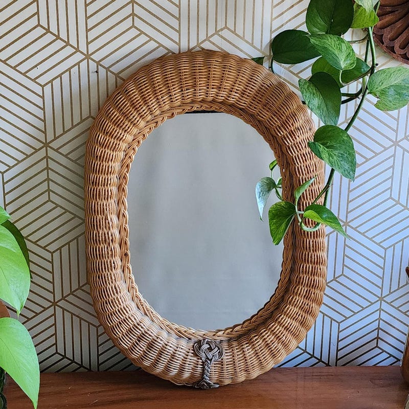 Wicker Mirror - Etsy