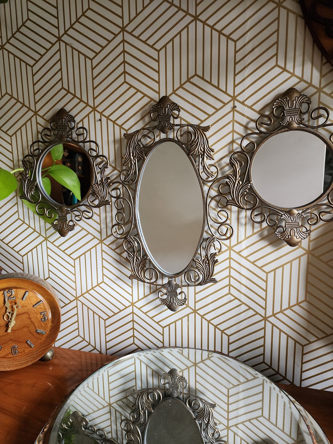 Vintage Early 2000's Home Interiors Set of 3 Mirrors - Etsy UK