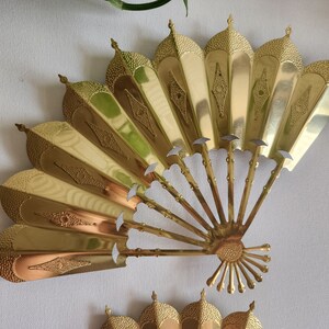 Vintage Wall Fan Decor Copper Brass Gold Colored 1 Set of 2 - Etsy