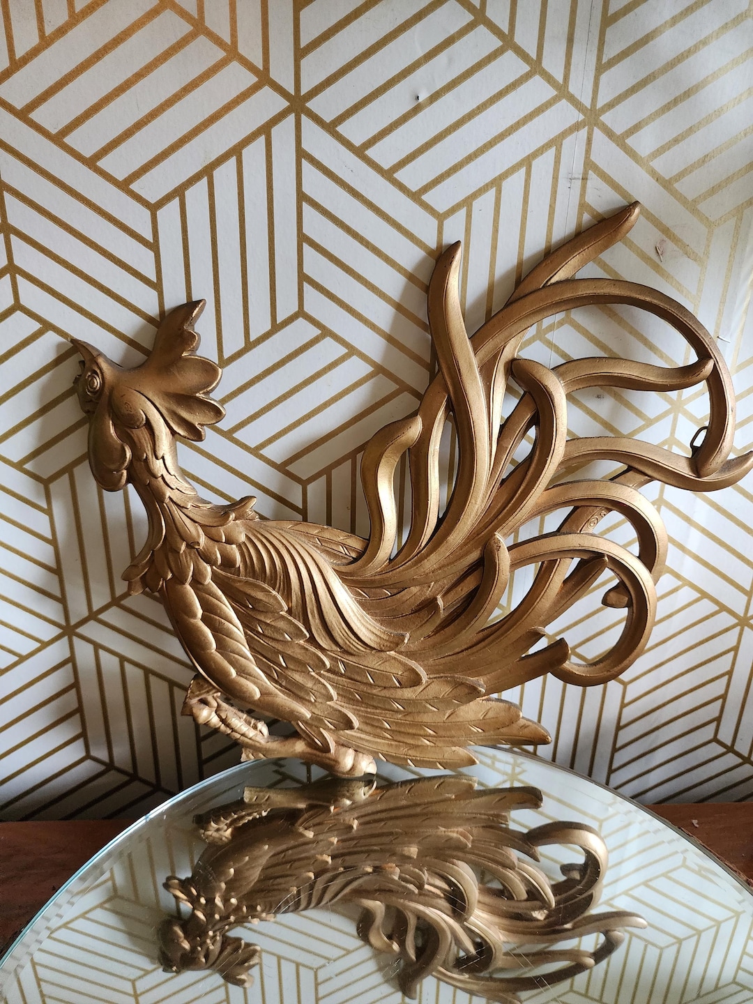 Vintage Syroco Wood Gold Wall Hanging Rooster - Etsy