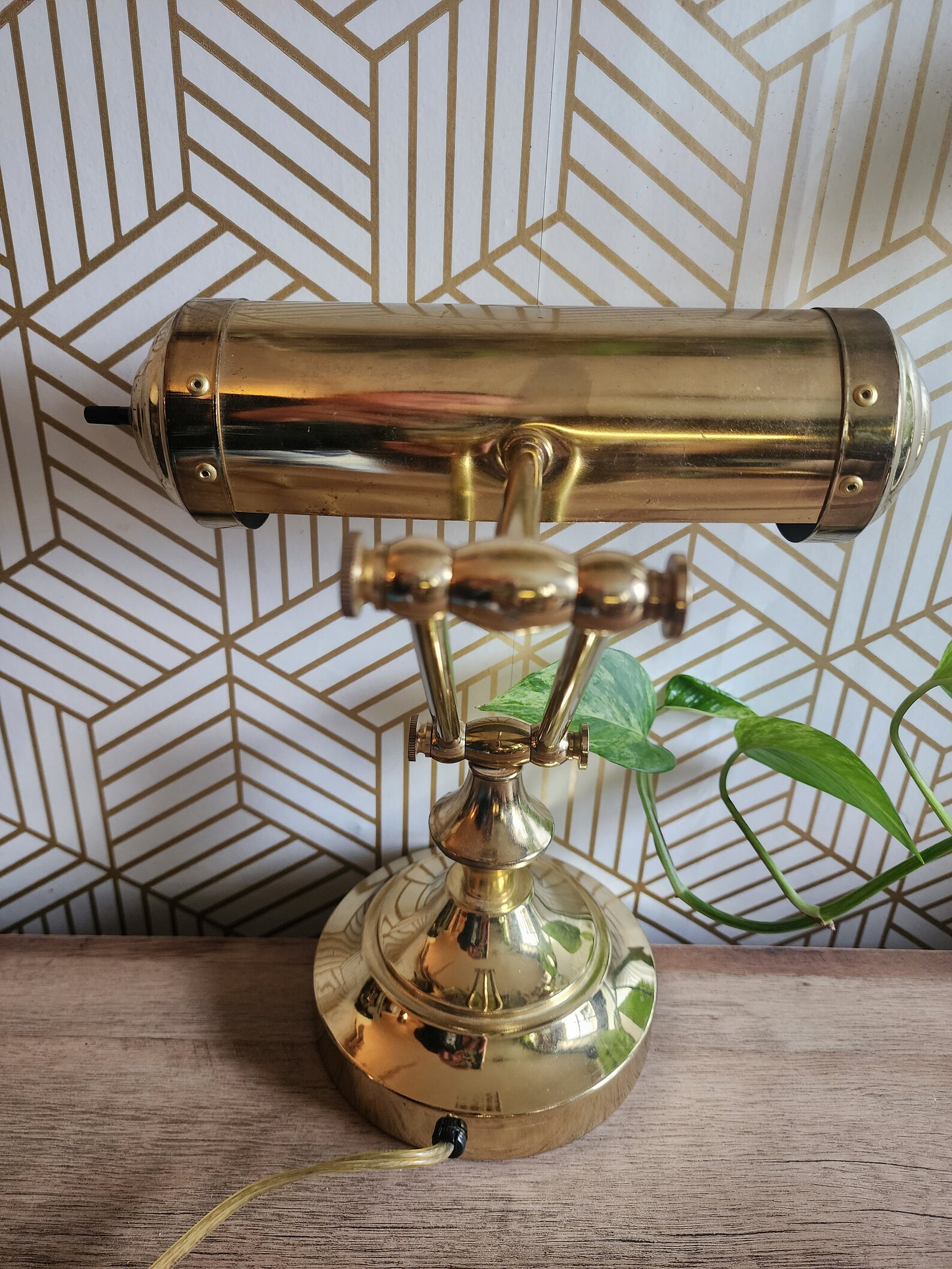 Vintage Brass Desk Lamp - Etsy