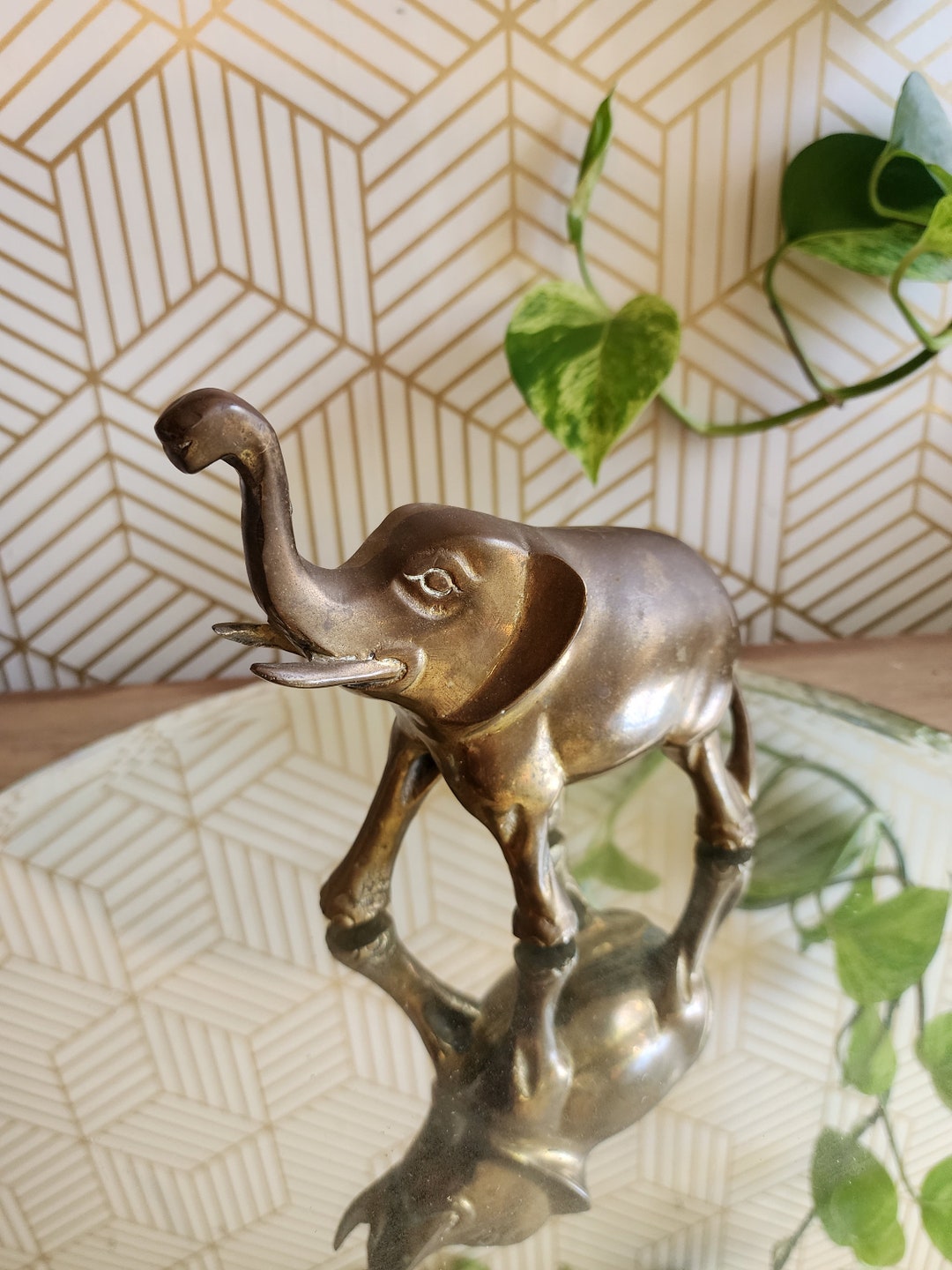 Vintage Solid Leonard Brass Elephant 6" - Etsy