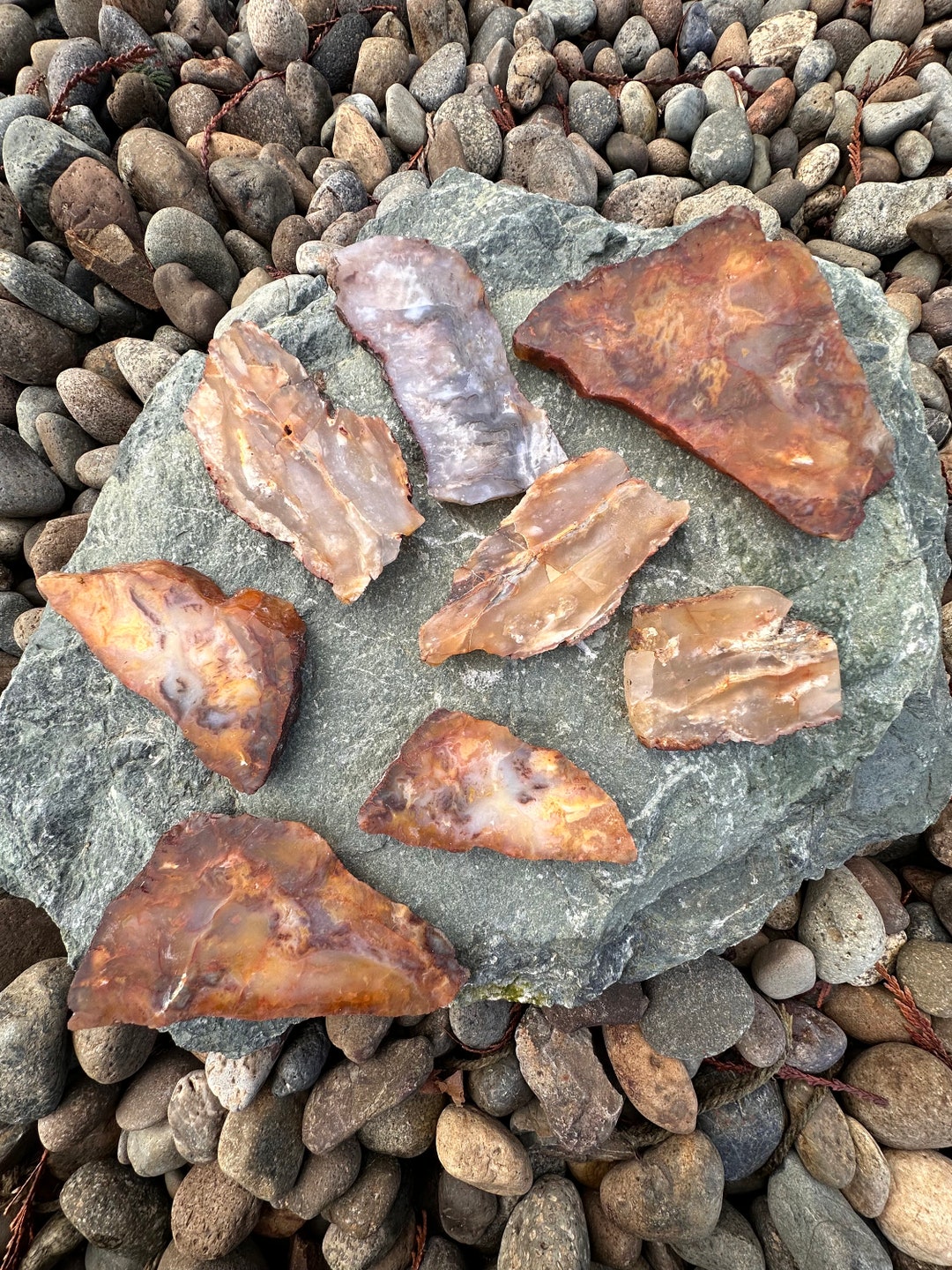 8 Piece Rock Slab Lot - Eastern Oregon Agates Tumbling Rock, Cabbing ...
