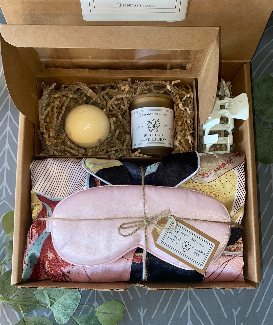 POSH PAJAMA Gift Set, Sleep Self Care, Birthday Gift, Pajama Set, Spa ...