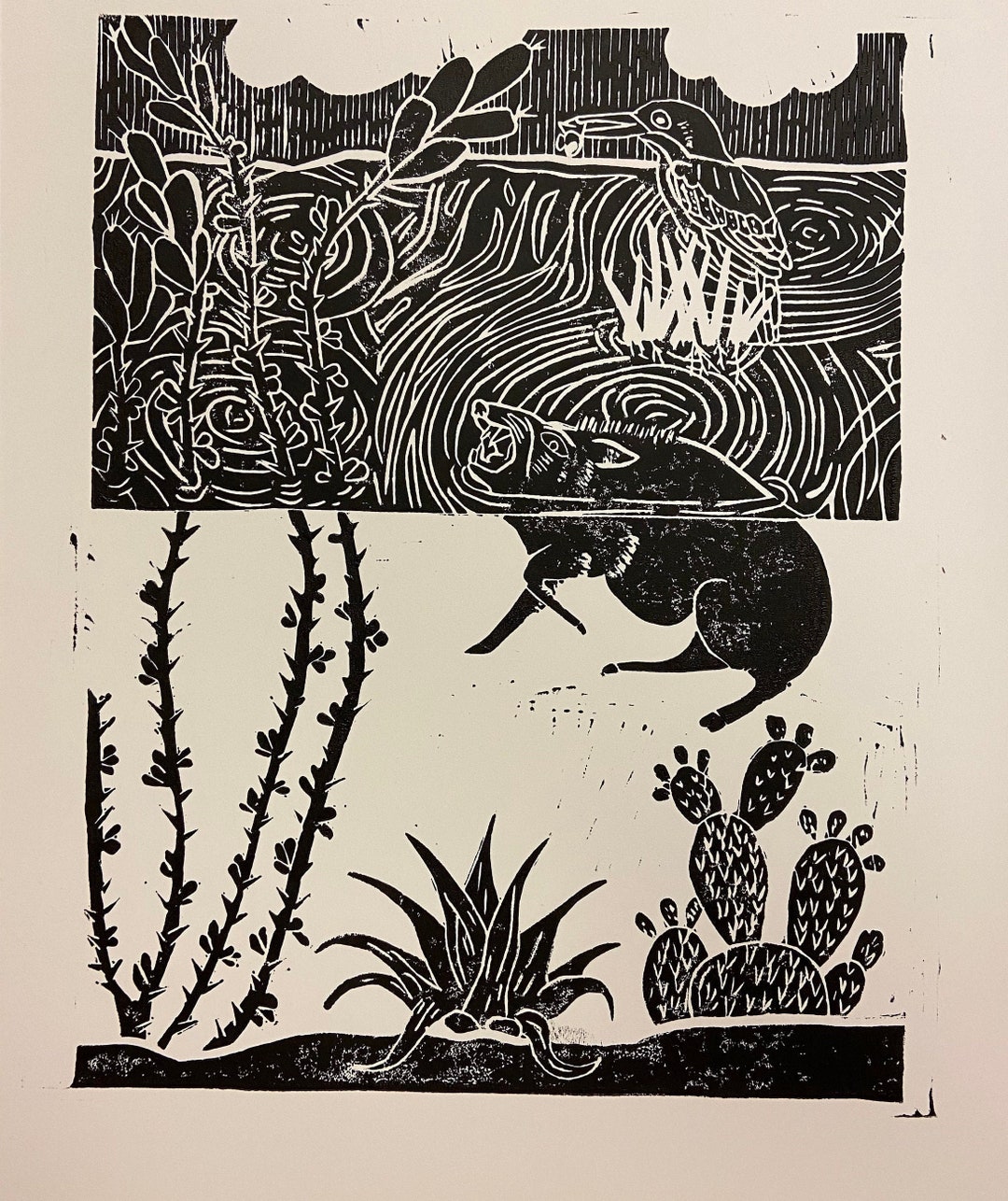 Texas Monsoon Season Themed Print 12x10 Print on 11x14 Paperboard - Etsy