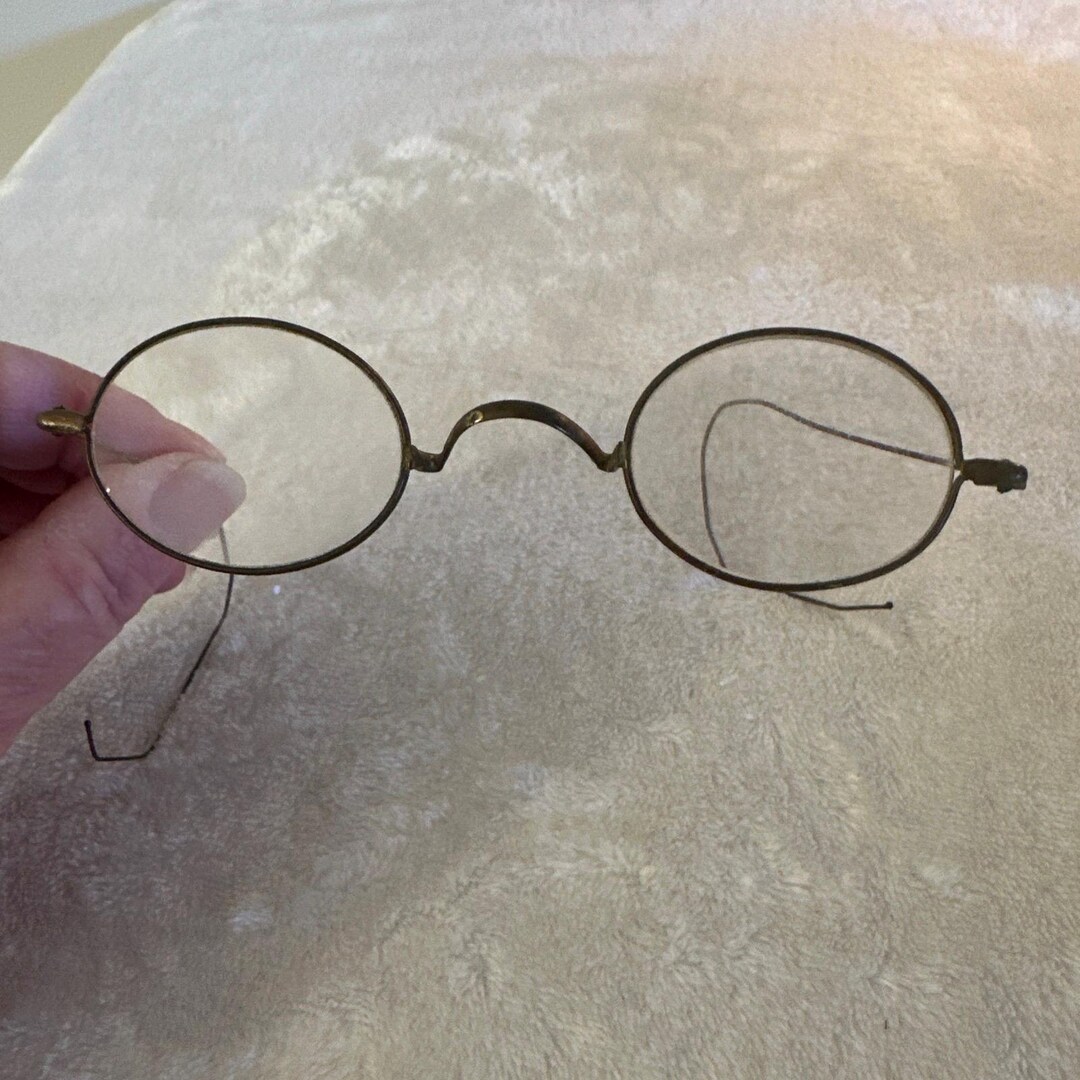 Antique Glasses Made in Germany Spectacles Lenses Gold or Brass Frames ...