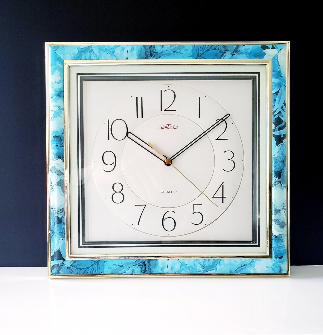Sunbeam 1960s/70s Quartz Wall Hanging Clock, Vintage Sunbeam Wall ...
