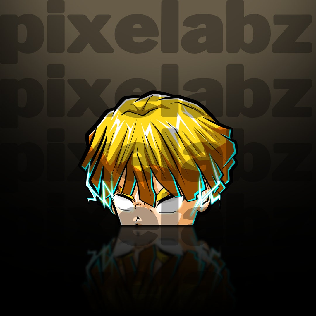 Thunder Slayer Anime Holographic Peeker Sticker - Etsy