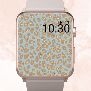 Glitter Leopard Apple Watch Wallpaper, Glitter Leopard Apple Watch Face ...