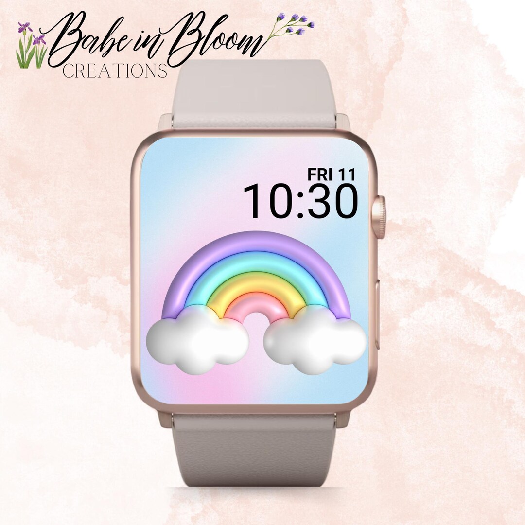 3D Rainbow Apple Watch Wallpaper, 3D Rainbow Apple Watch Face, 3D ...