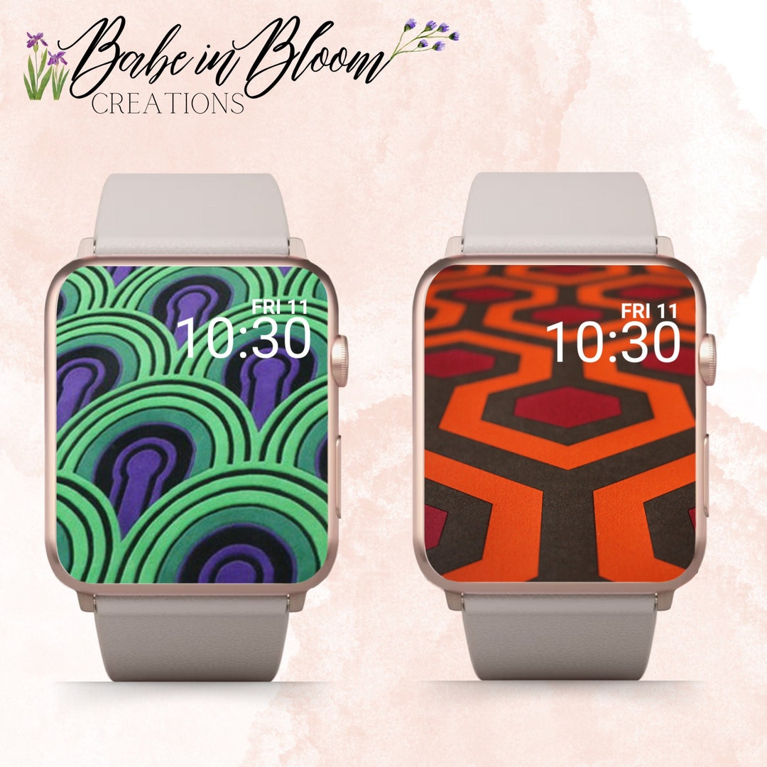 Set of 2 Retro Apple Watch Wallpapers, the Shining Apple Watch ...