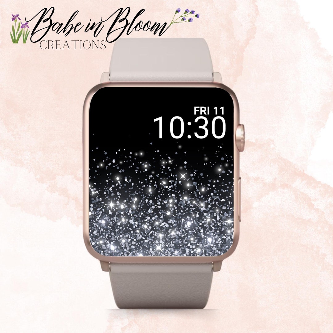 Sparkly Glitter Apple Watch Wallpaper, Diamonds Apple Watch Face ...