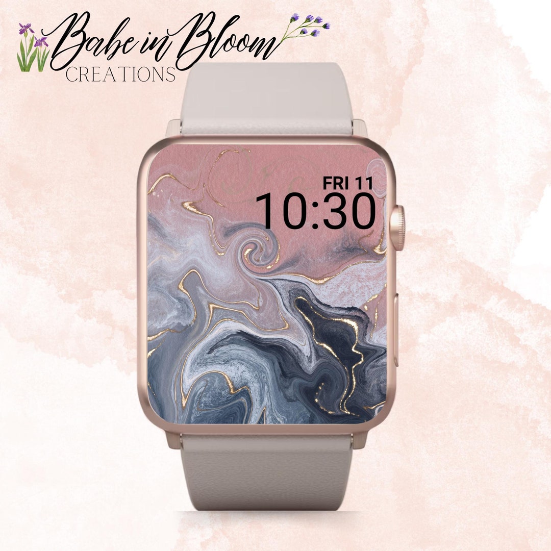 Gold Swirl Apple Watch Wallpaper, Aesthetic Apple Watch Wallpaper ...