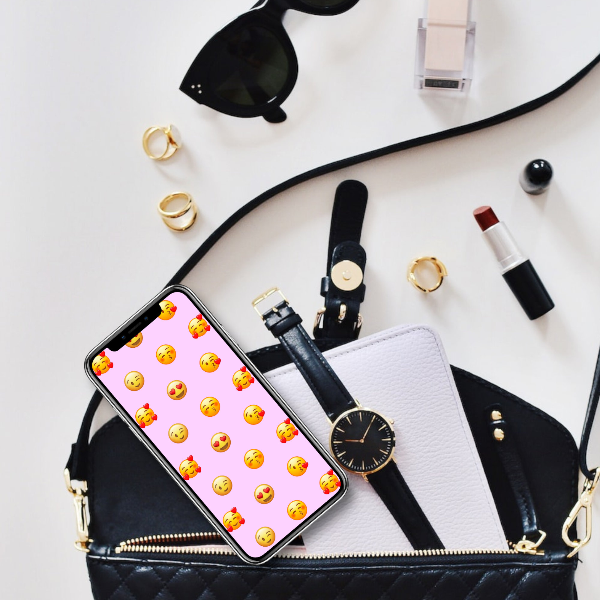 Emoji Cute Emojis Phone Background for iPhone or Android - Etsy