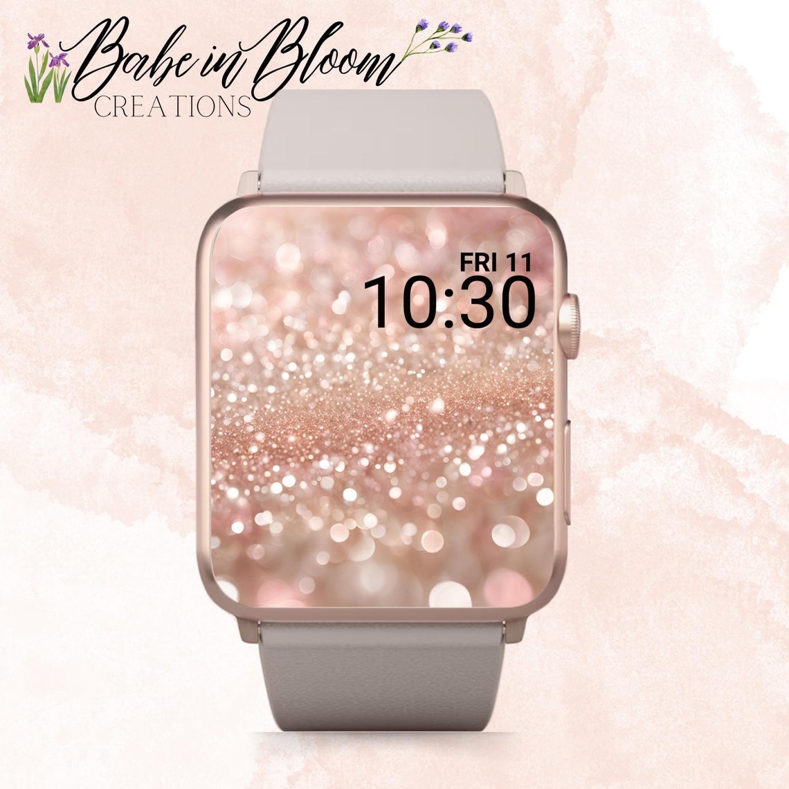Sparkly Pink Glitter Apple Watch Wallpaper, Pink Glitter Apple Watch ...