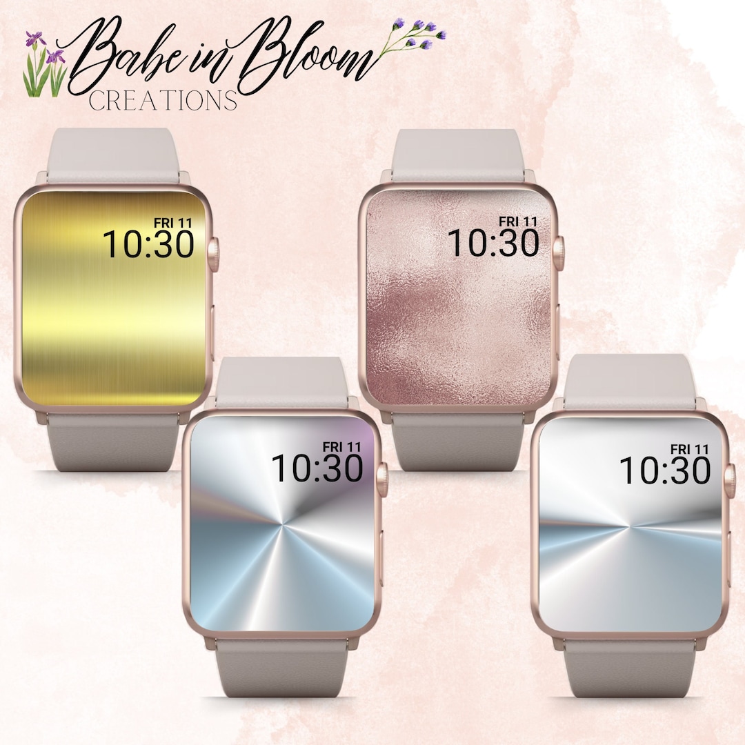 Set of 4 Metal Texture Apple Watch Wallpapers, Texture Apple Watch Face ...
