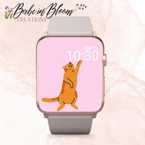 Set of 2 Playful Cats Apple Watch Wallpapers, Cute Cat Watch Face ...