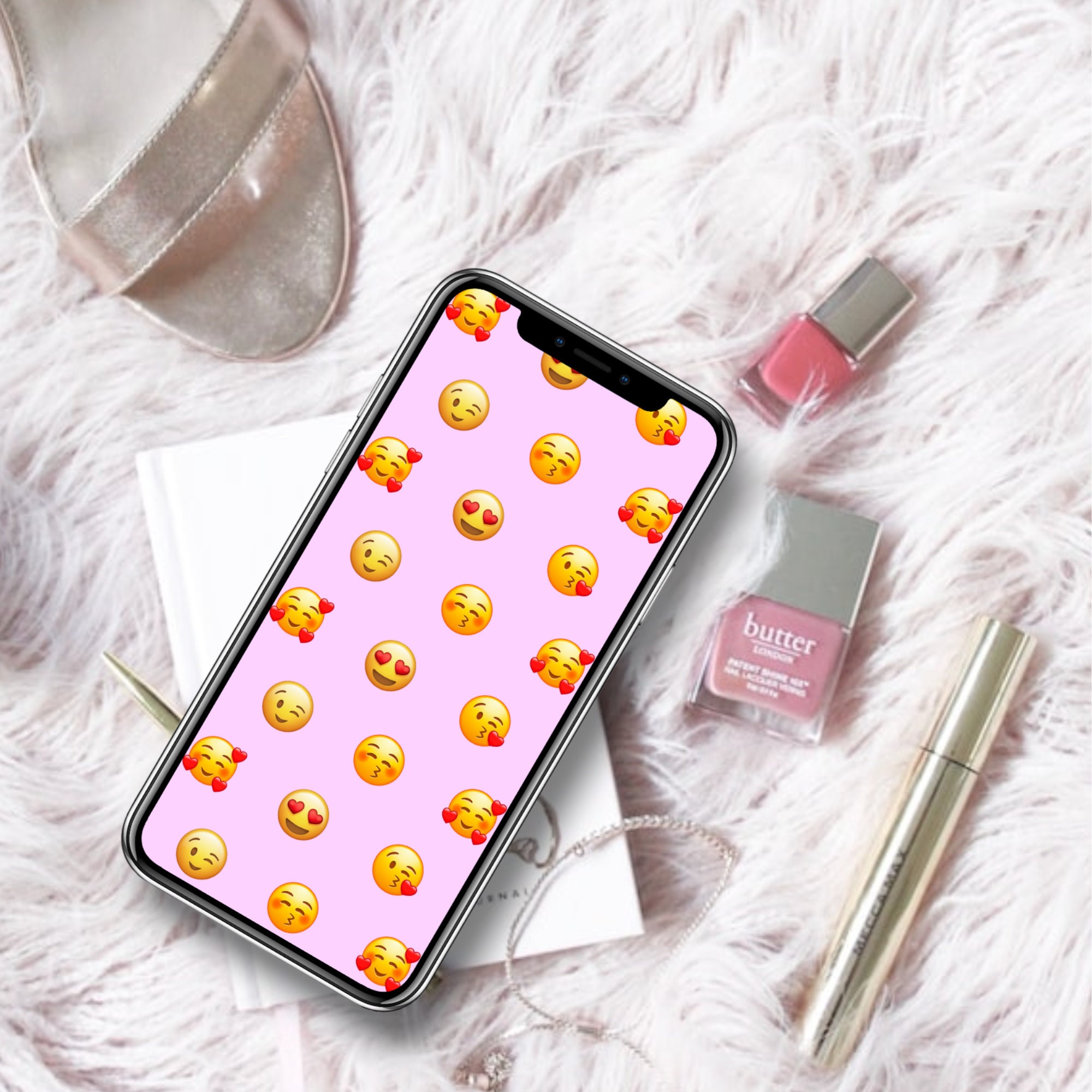 Emoji Cute Emojis Phone Background for iPhone or Android - Etsy