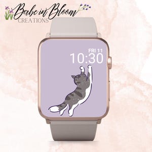 Set of 2 Playful Cats Apple Watch Wallpapers, Cute Cat Watch Face ...