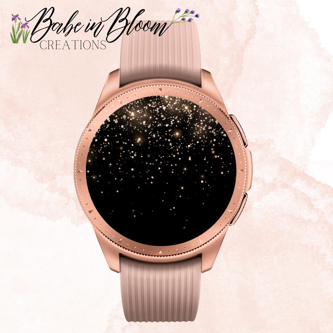 Gold Glitter Samsung Galaxy Watch Face, Glitter Samsung Galaxy Watch ...