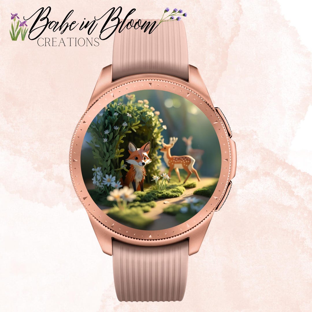 Adorable 3D Woodland Animals Samsung Galaxy Watch Wallpaper, 3D Samsung ...