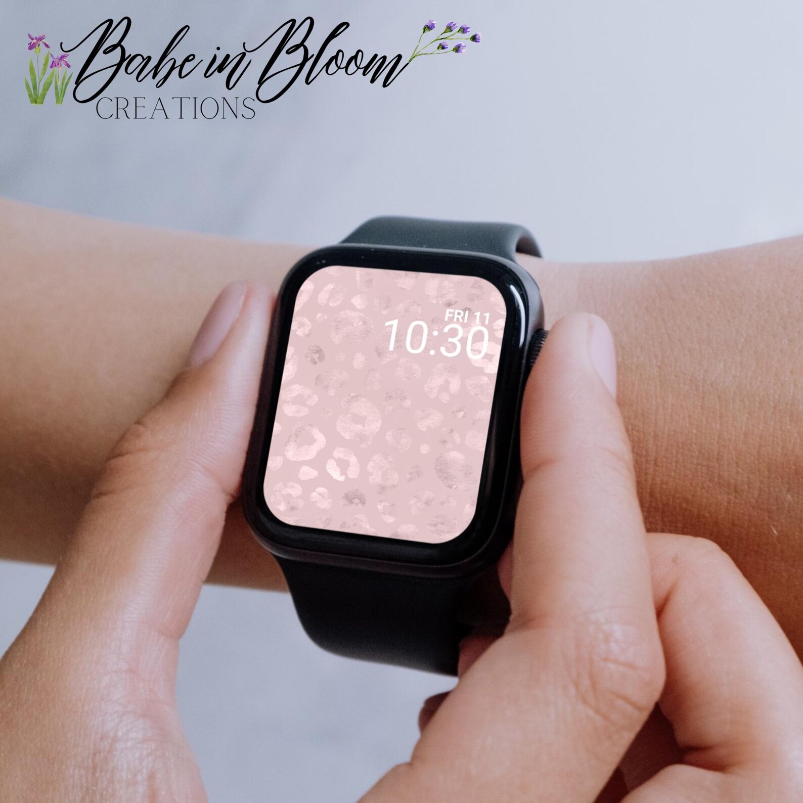 Rose Gold Leopard Apple Watch Wallpaper, Rose Gold Leopard Apple Watch ...