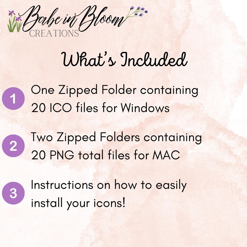 Rose Gold Glitter Desktop Folder Icons, Sparkly Glitter Mac Icons ...