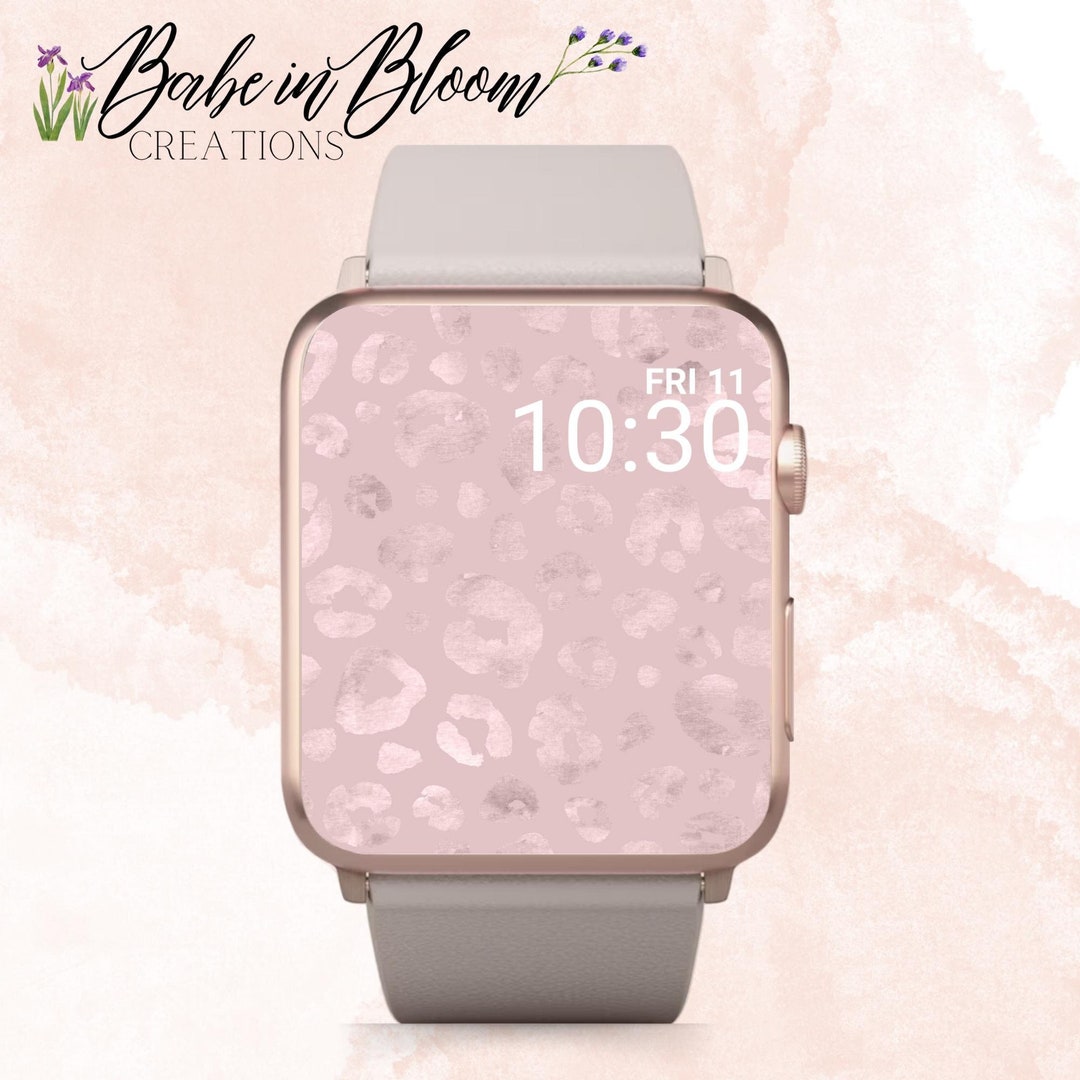Rose Gold Leopard Apple Watch Wallpaper, Rose Gold Leopard Apple Watch ...