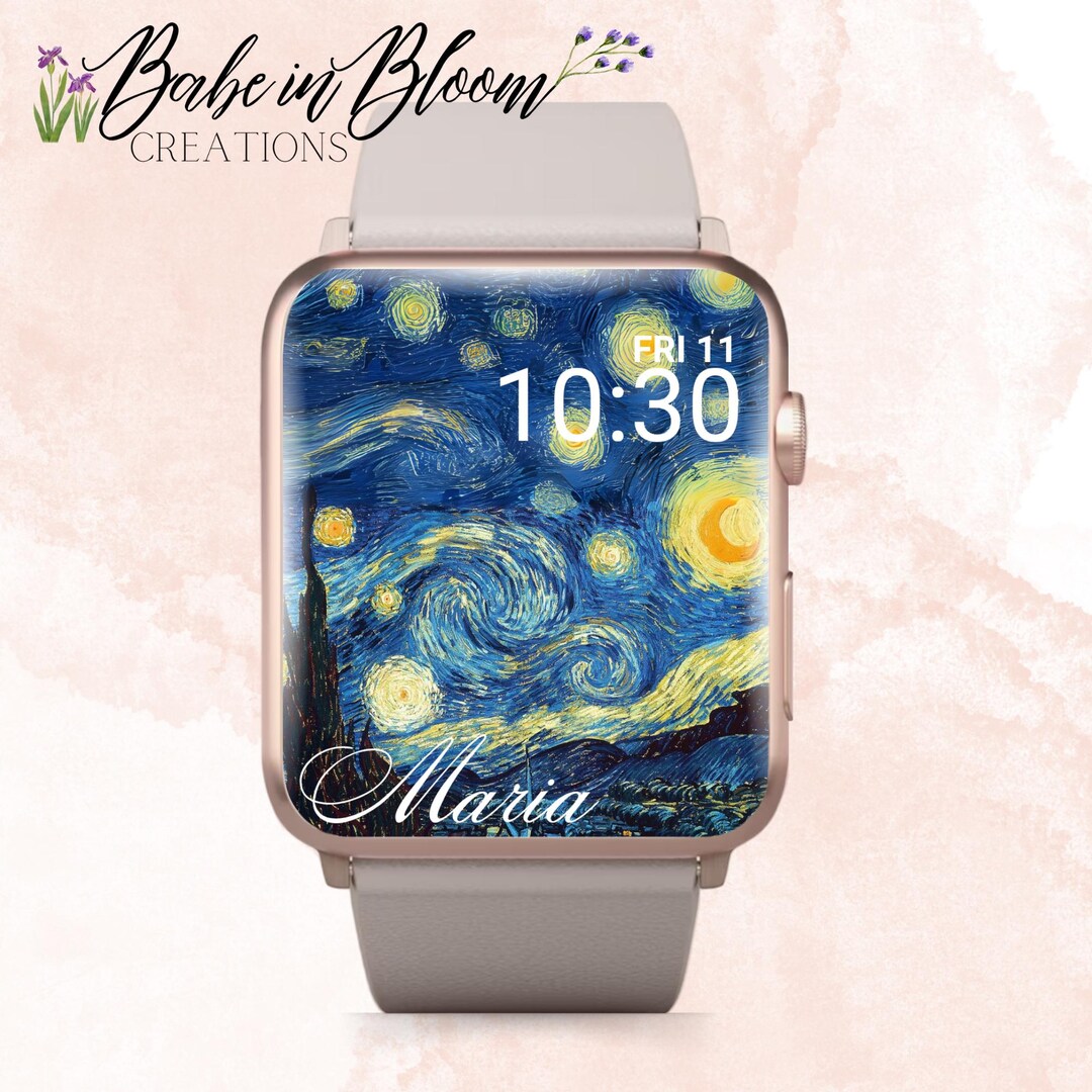 Custom Name Starry Night Apple Watch Wallpaper, Custom Name Apple Watch ...