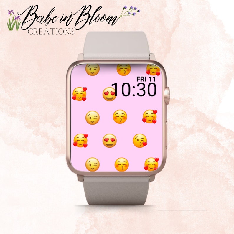 Emoji Apple Watch Wallpaper Emoji Apple Watch Face Cute - Etsy