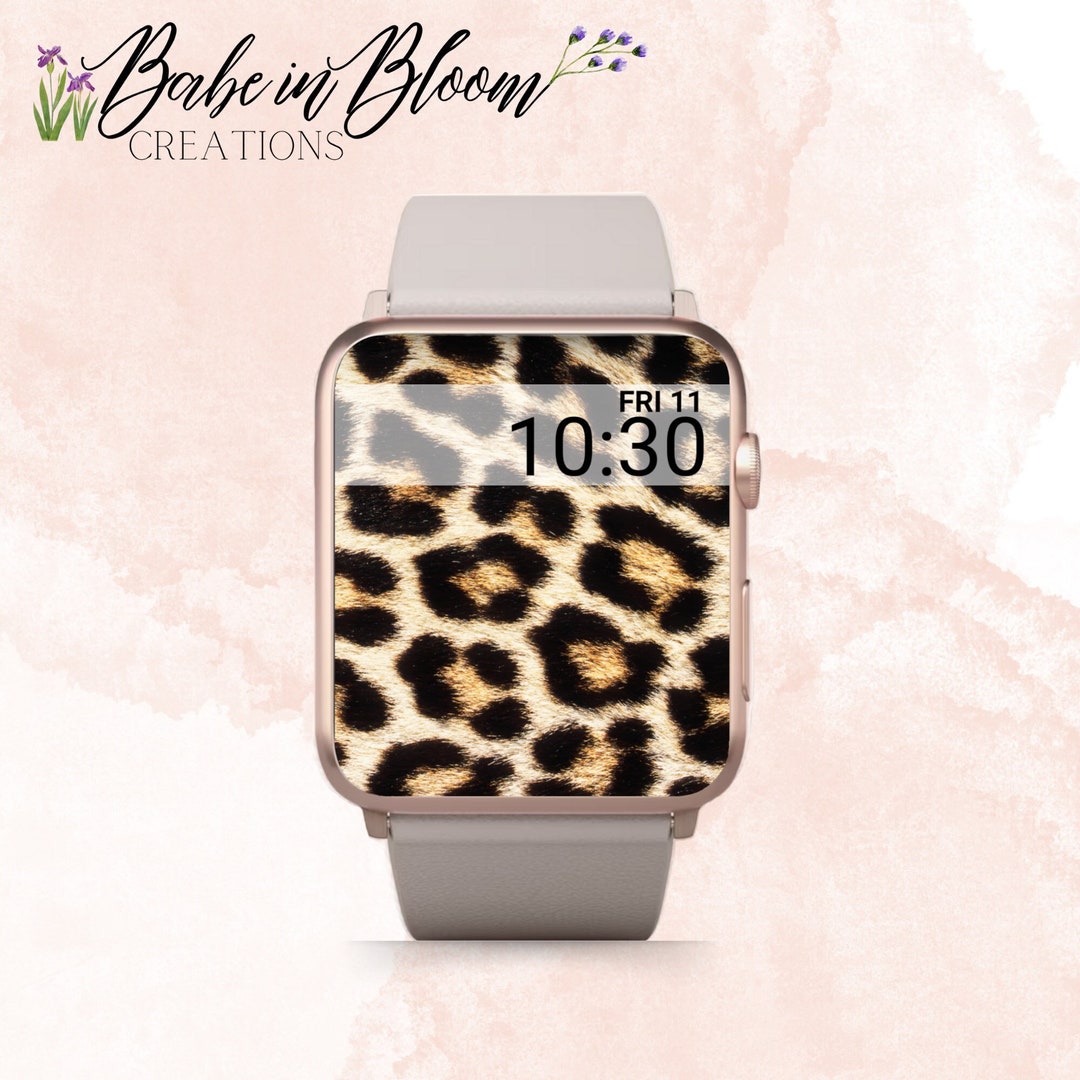 Leopard Apple Watch Wallpaper, Leopard Apple Watch Face, Leopard Print ...