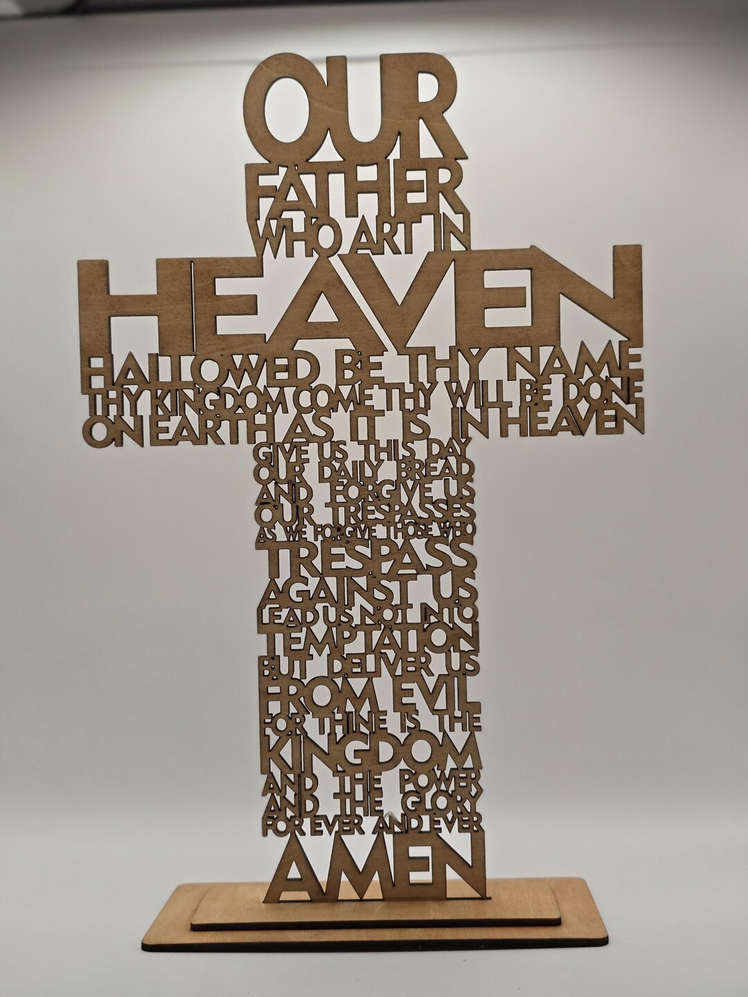 Lords Prayer Wood Cross - Etsy