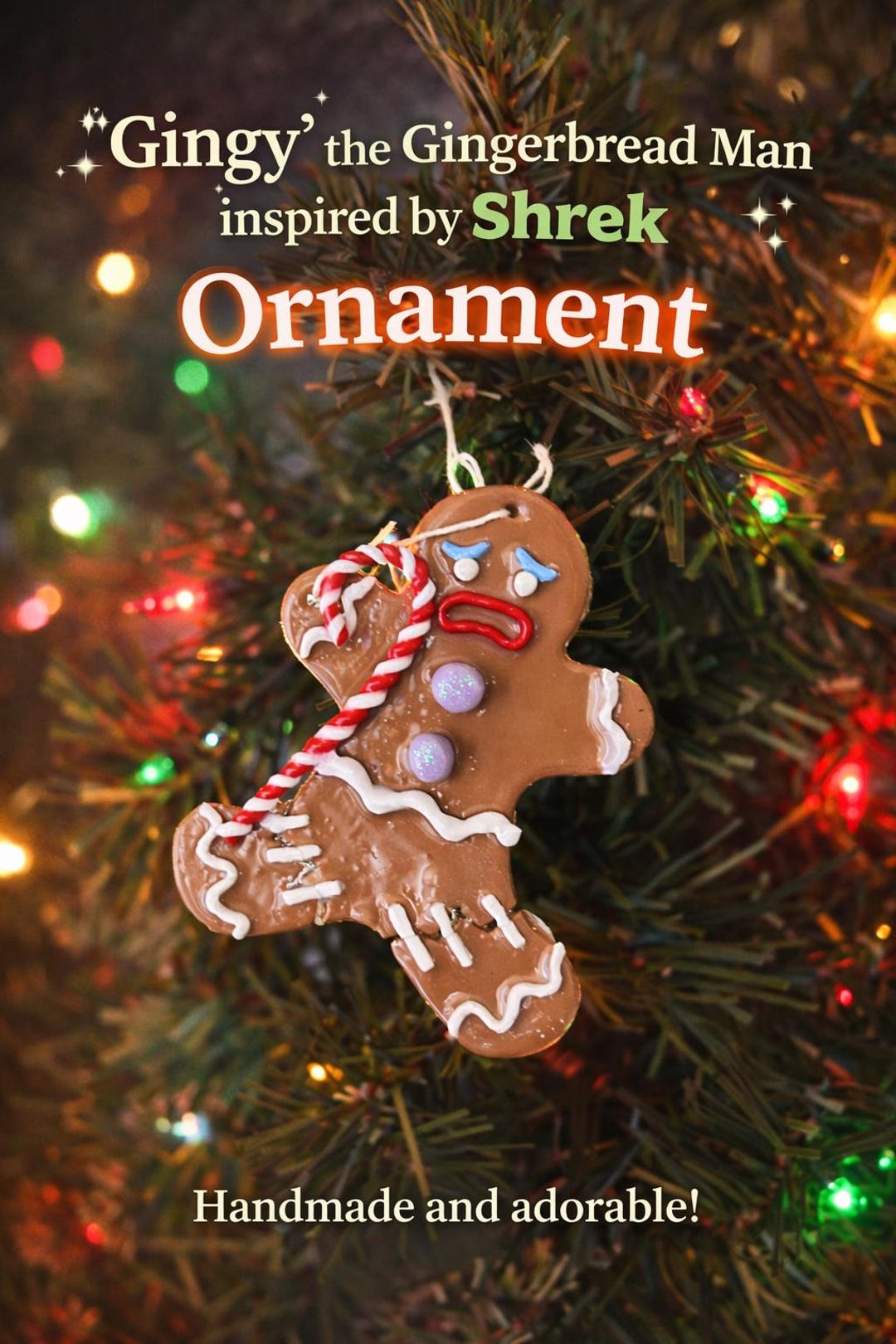 Gingy Ornament Shrek Inspired Gingerbread Man Holiday Decor - Etsy UK