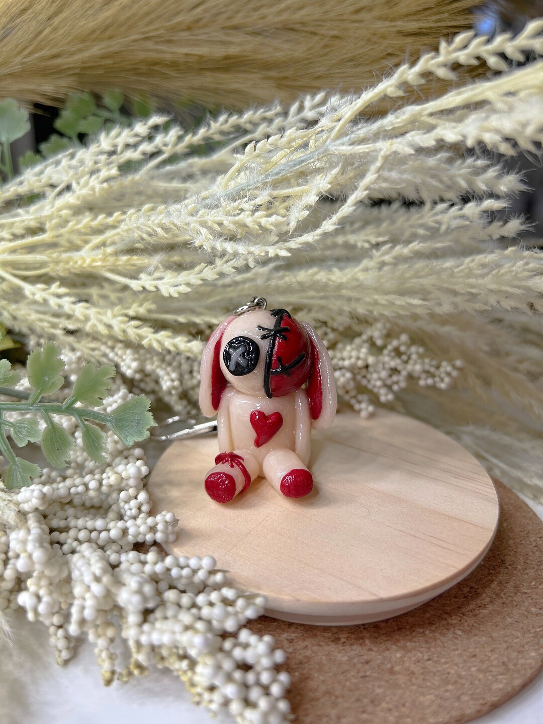 Dark Emo Goth Style Bunny Keychain - Etsy