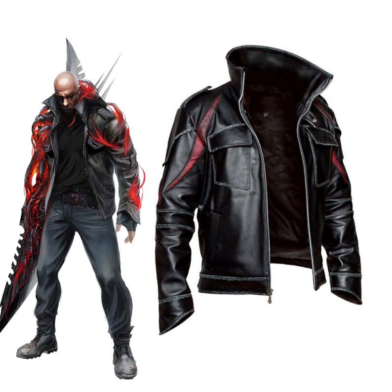 Prototype 2 James Heller Black Leather Jacket Handmade Cosplay Jacket ...