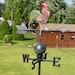 Garden Rooster Weathervane - Rustic Cute Lawn/garden Decor Cast Iron ...