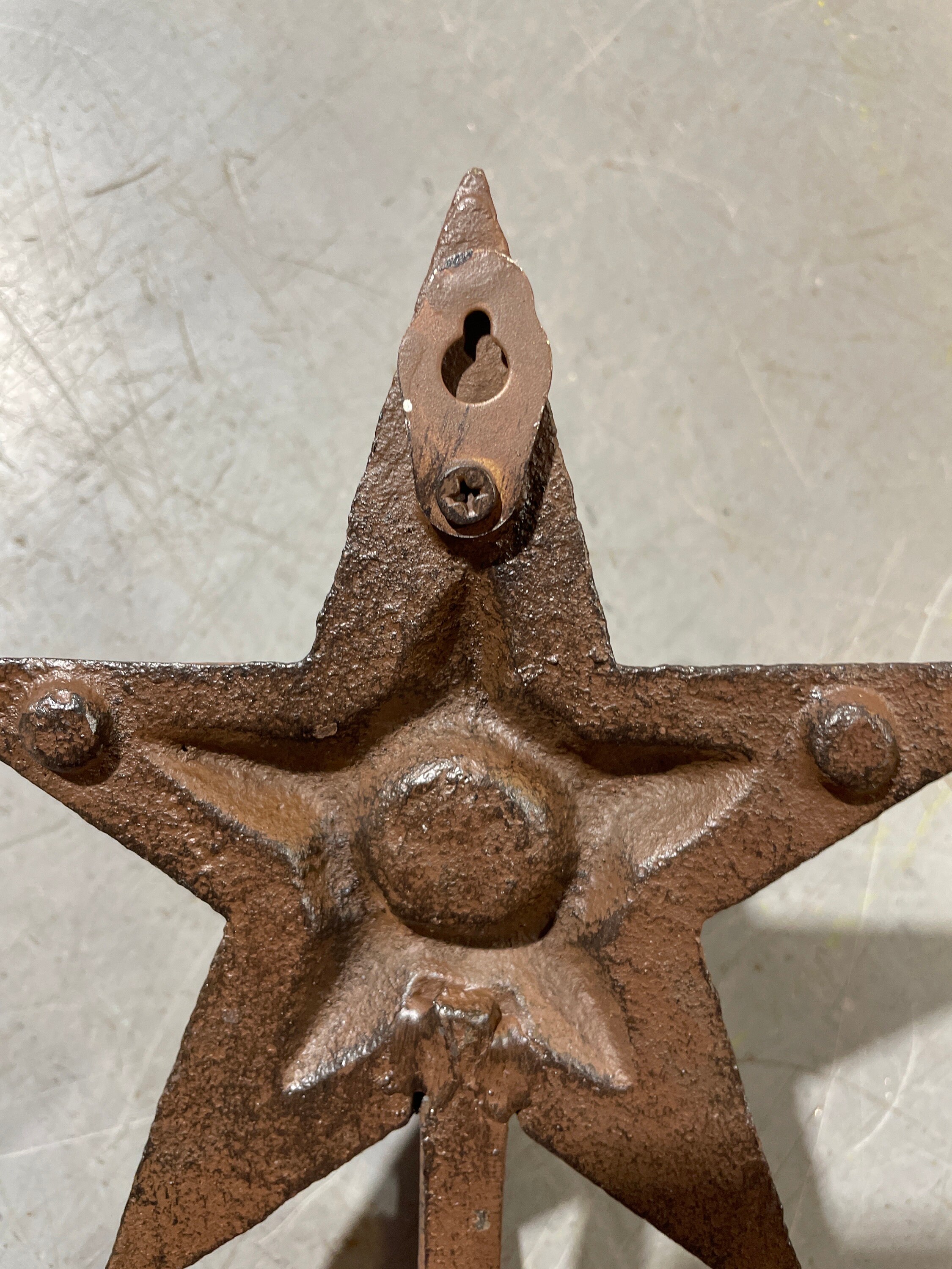 Star Hook Rust Hanging Coat Rack or Hat Hook Cast Iron - Etsy