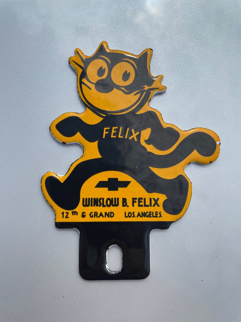 Felix License Plate Topper Vintage Style Reproduction Heavy Porcelain ...