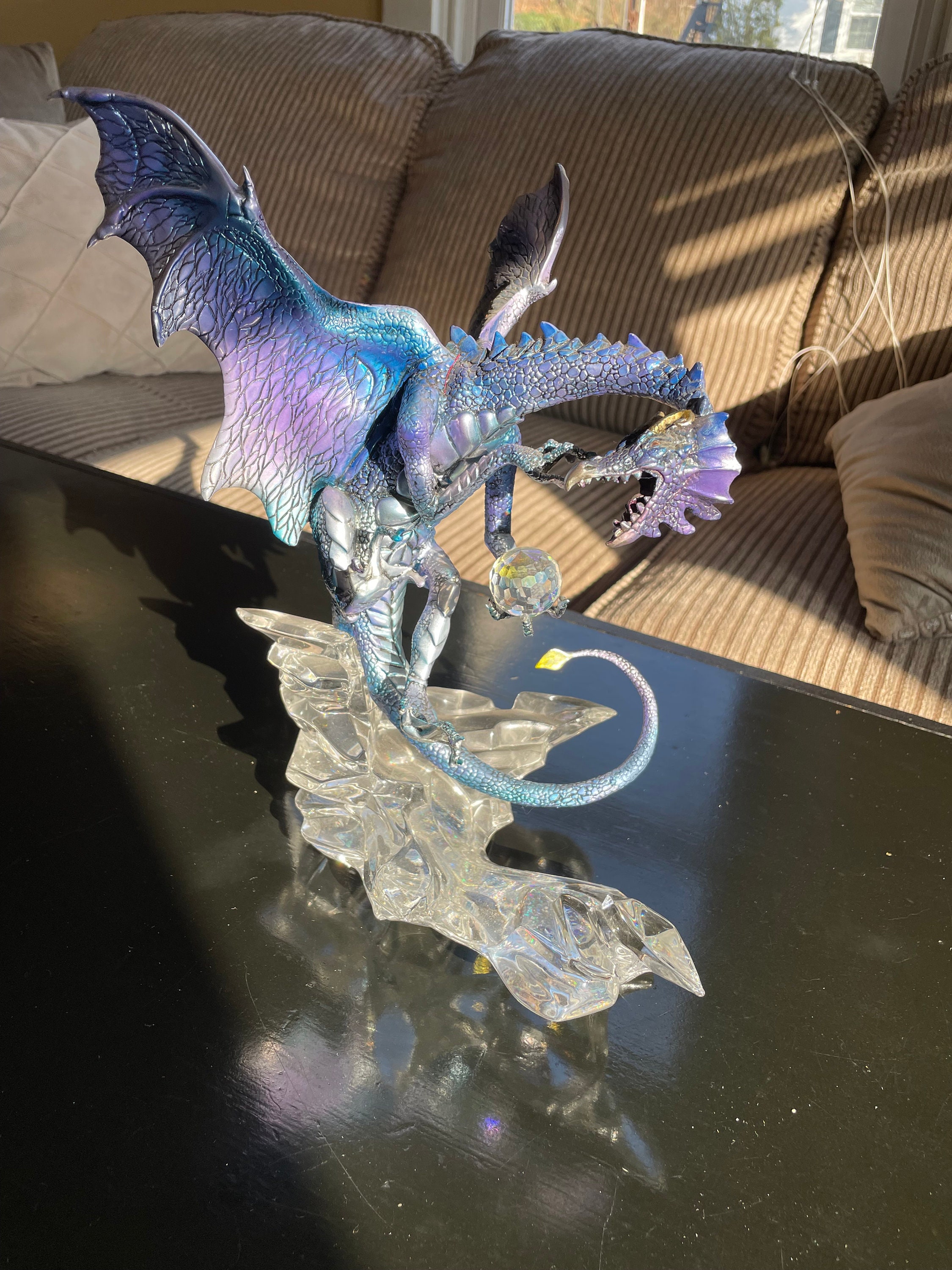 Purple Dragon Statue Guardian of the Skies Franklin Mint Collectible ...