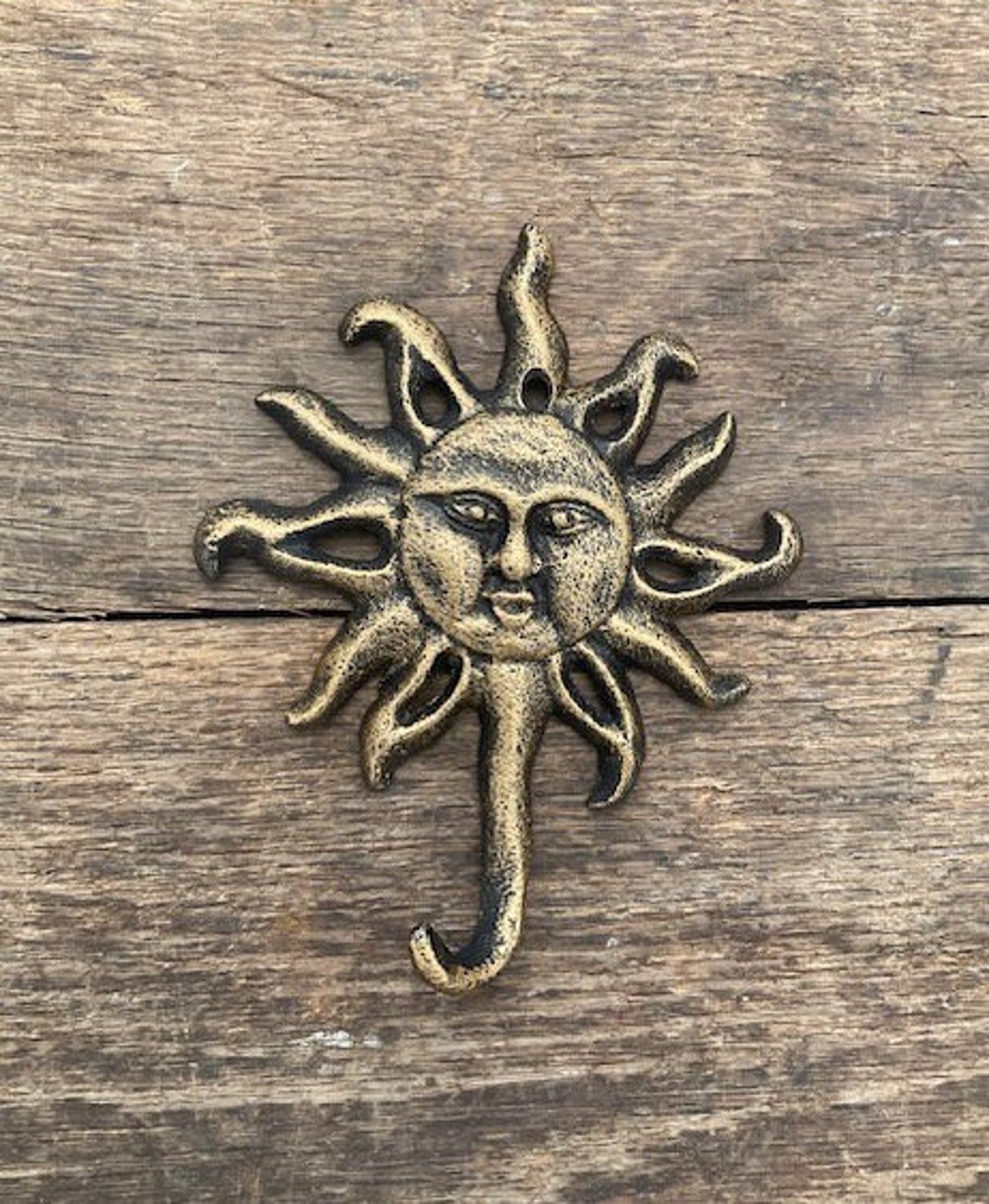 Sun Hook With Bronze Finish - Cast Iron Hook for Hats, Jackets, Coats ...