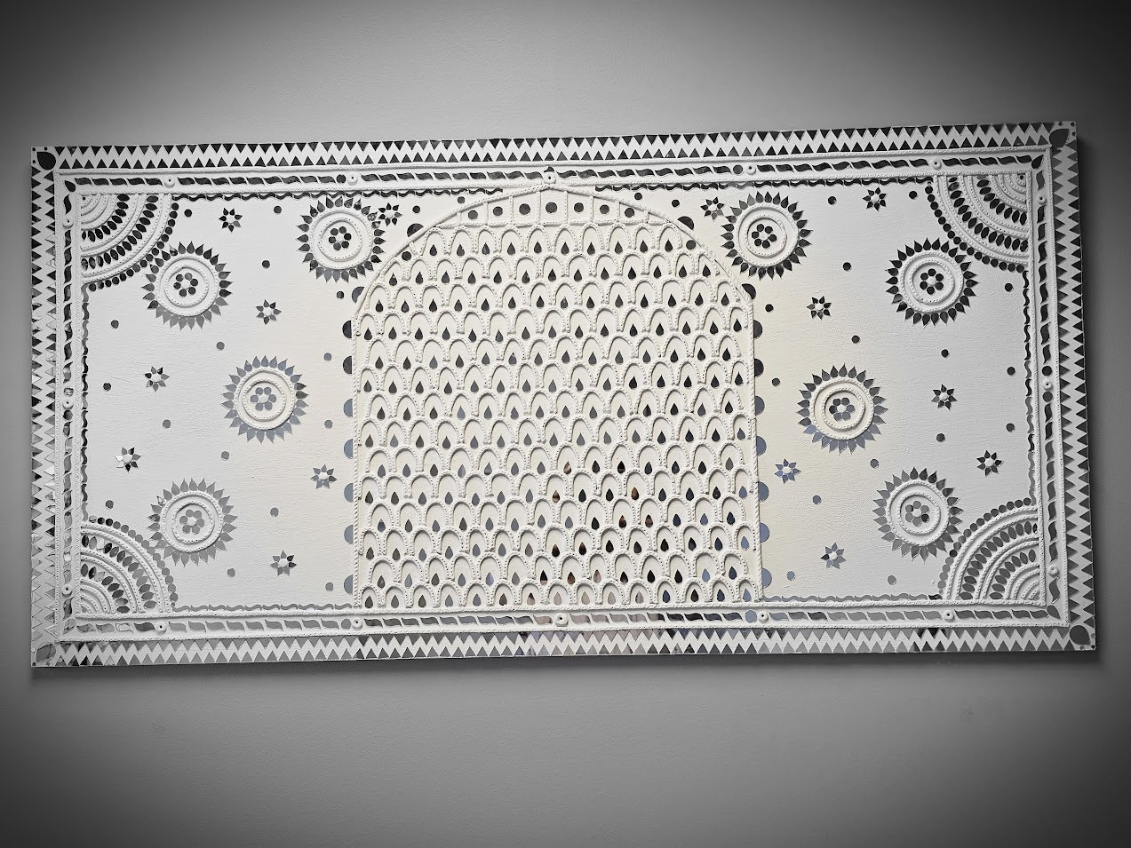 Jharokha White Lippan Art - Etsy