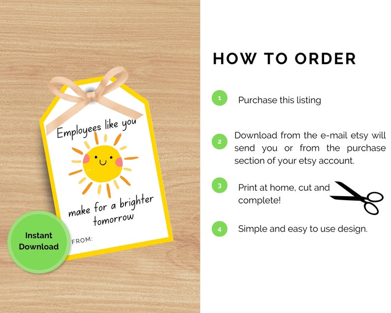 Employee Appreciation Tags Printable - Etsy