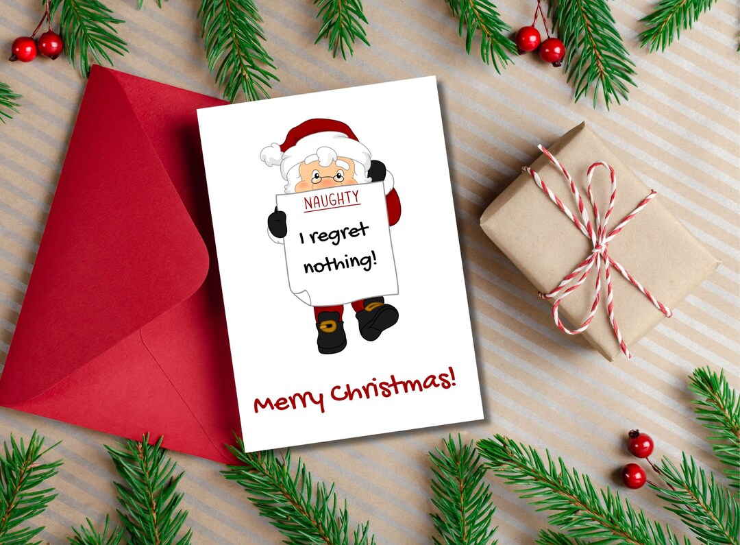 Funny Christmas Card Printable A4 A5 and US Letter - Etsy
