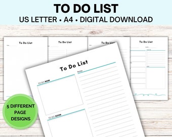 Minimalist to Do List Printable PDF Letter Half Letter - Etsy