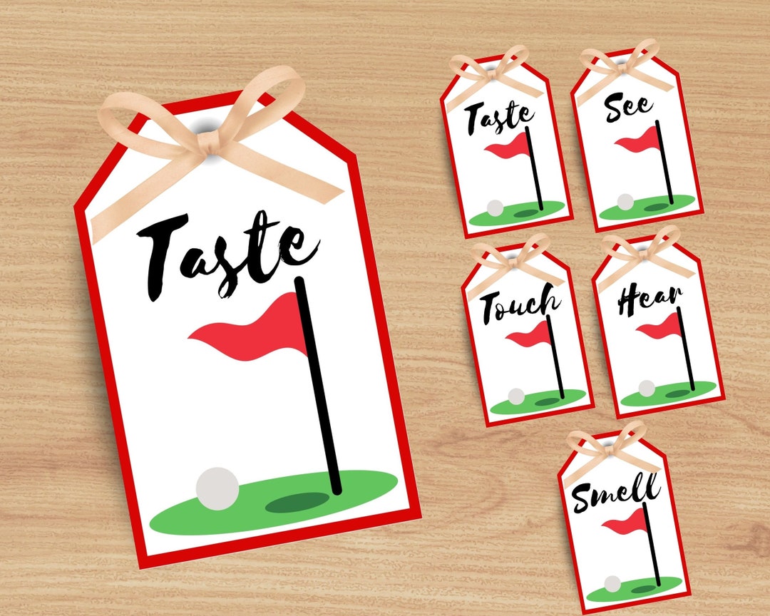 5 Senses Gift Tags for Him Golf Gift Tags - Etsy
