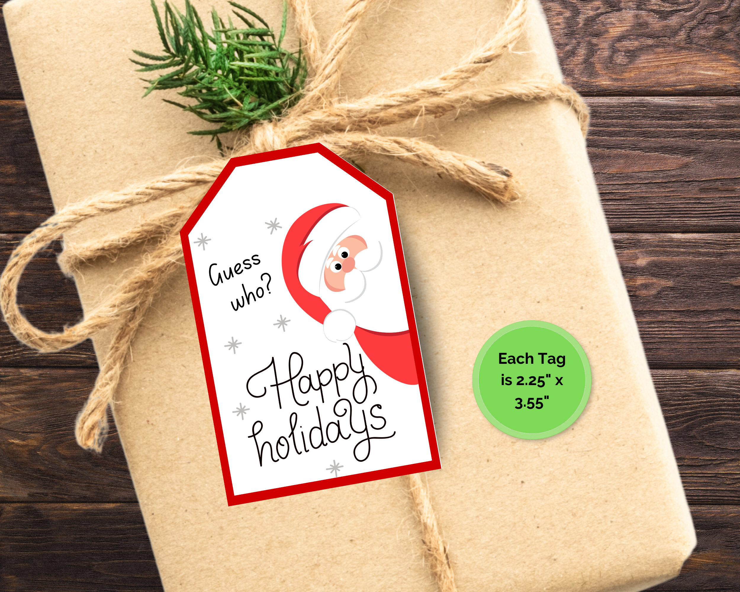 Secret Santa Gift Tags Printable - Etsy
