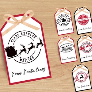 Printable From Santa Gift Tags Set - Etsy
