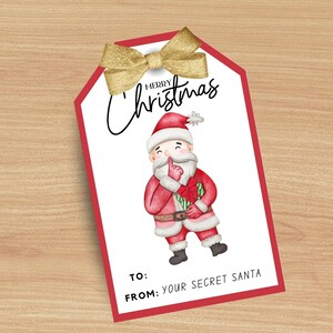 Secret Santa Gift Tags Printable - Etsy
